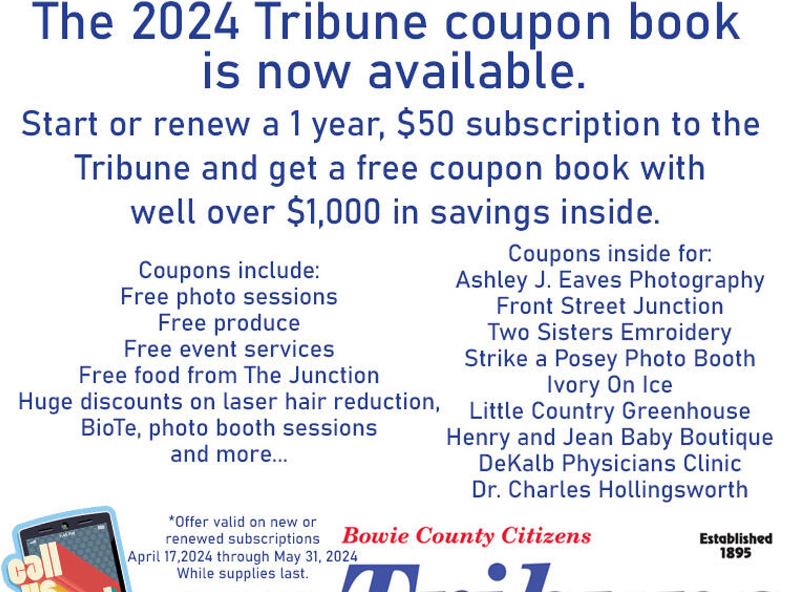 The Tribune 2024 Coupon Book has arrived